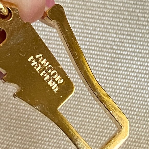 Anson | Accents | Vintage Anson Lock Key Protector Gold Tone Key Chain ...